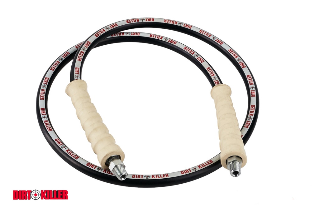 10’ High Pressure Whip Line With 3/8” MNPT Swivel Crimps | Dirt Killer